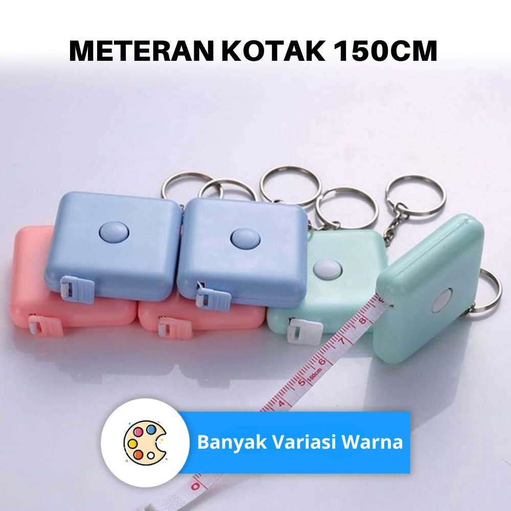 Jual Meteran Mini H401 / Meteran Plastik Pita Fiberglass Bentuk Kotak ...