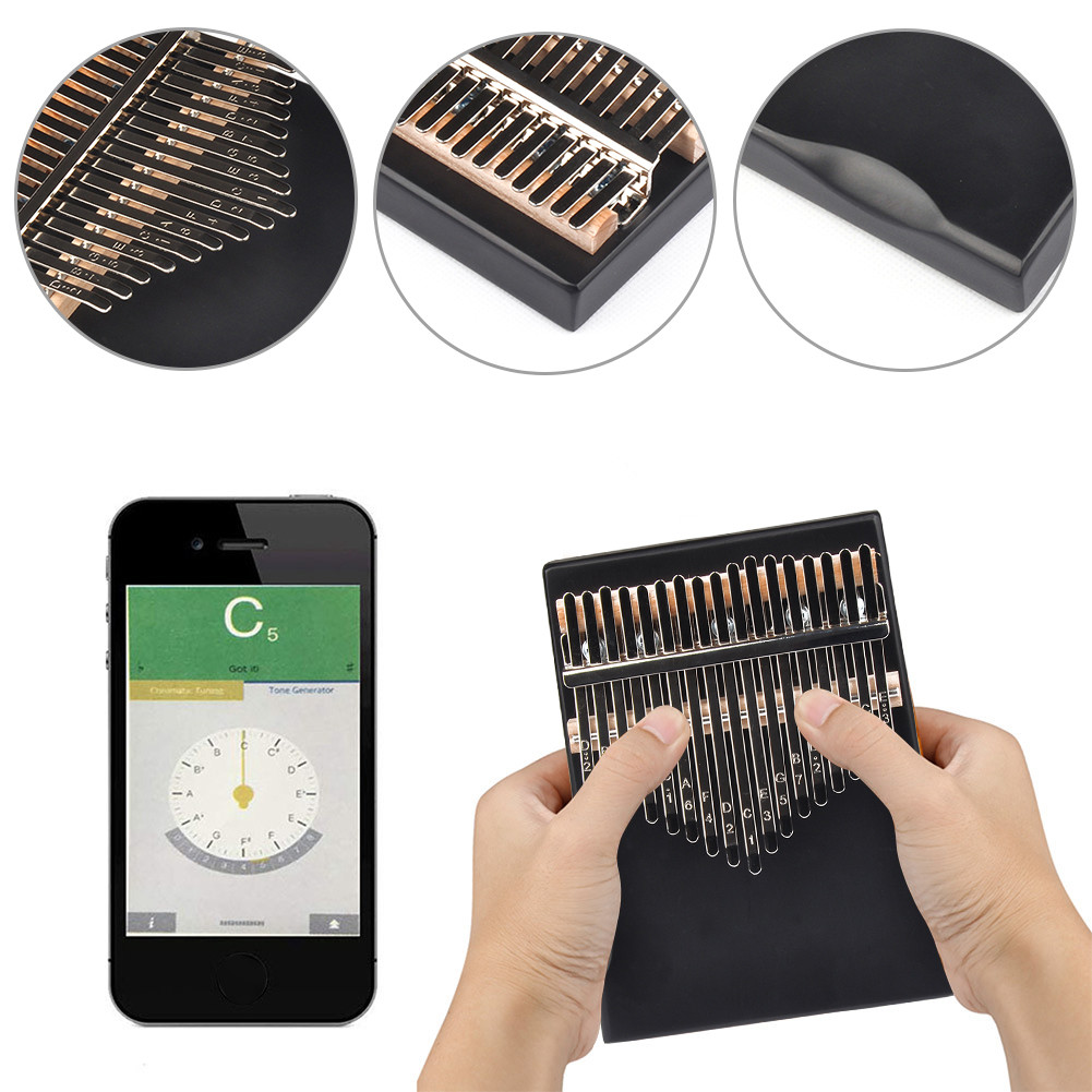 Jual 17 Keys Kalimba Thumb Finger Piano Lightweight Pine Wood Musical ...