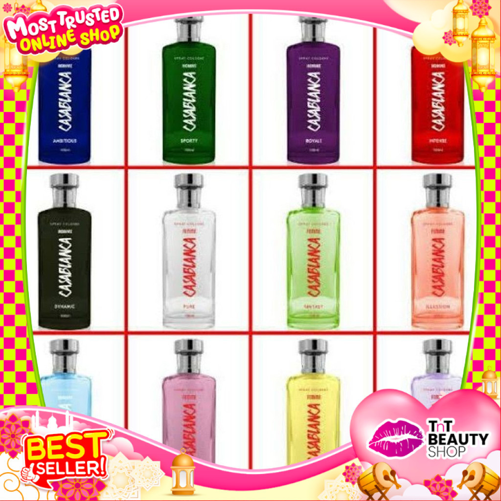 Jual CASABLANCA SPRAY COLOGNE GLASS 100ML | TnT Beauty Shop | Shopee ...