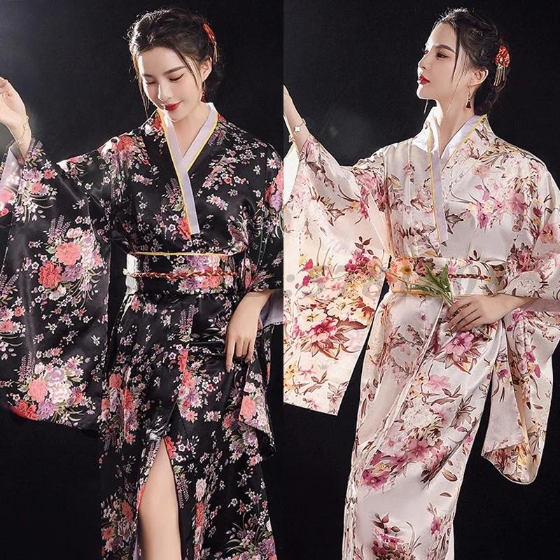 Jual Vintage Elegants Japan Kimono Traditional Yukata Geisha Kimonos ...