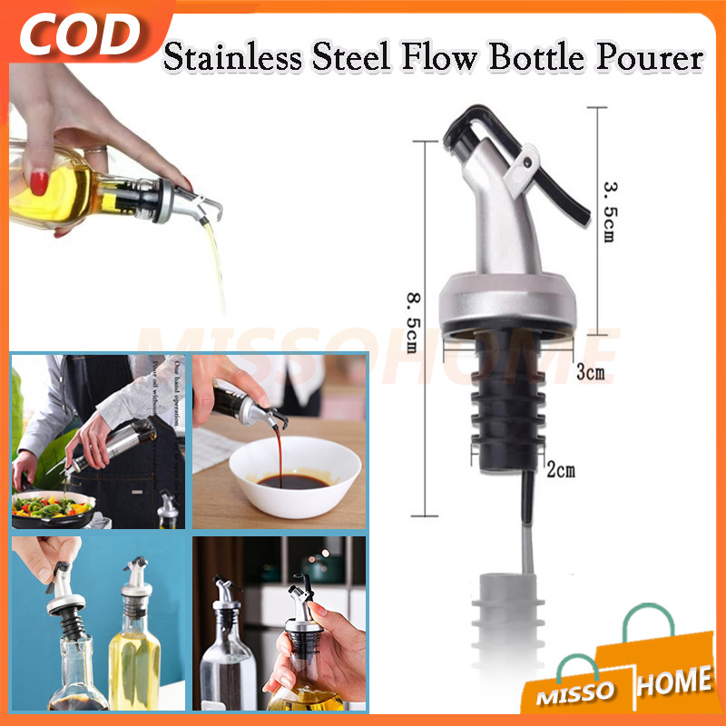 Jual Bottle Pourer Ada Tutup / Stainless Steel Flow Bottle Pourer ...