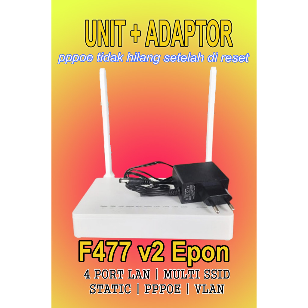 Jual f477 V2 EPON antena 5DB dan Adaptor ONU ONT baru bukan bekas ...