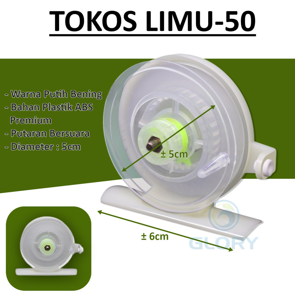 Jual Reel Tokos Limu-50 Putih Bening / Gulungan Senar Pancing Mini ...