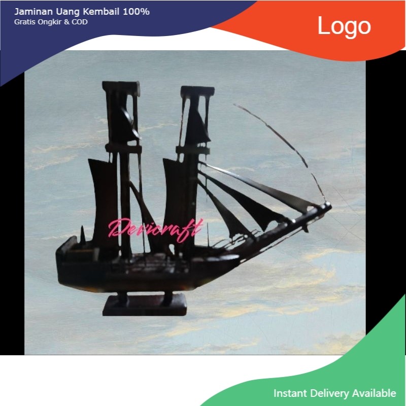 Jual miniatur Perahu kayu kecil, Kapal Pinisi, kapal layar, Hiasan ...