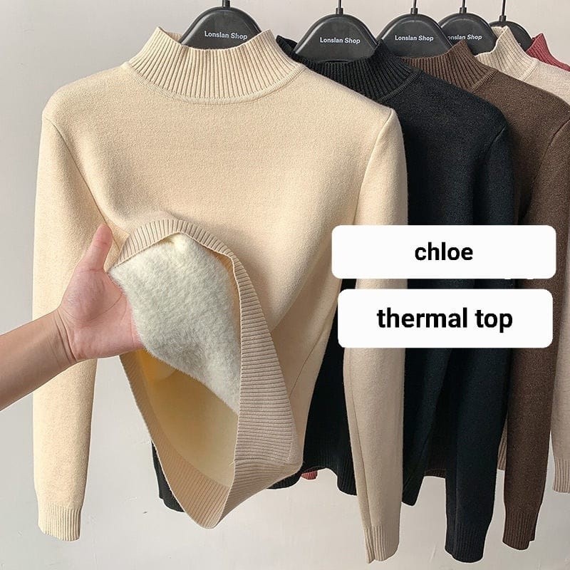 Jual CLOE WOMAN WINTER THERMAL SWEATER TOP CASHMERE BAJU ATASAN WANITA ...