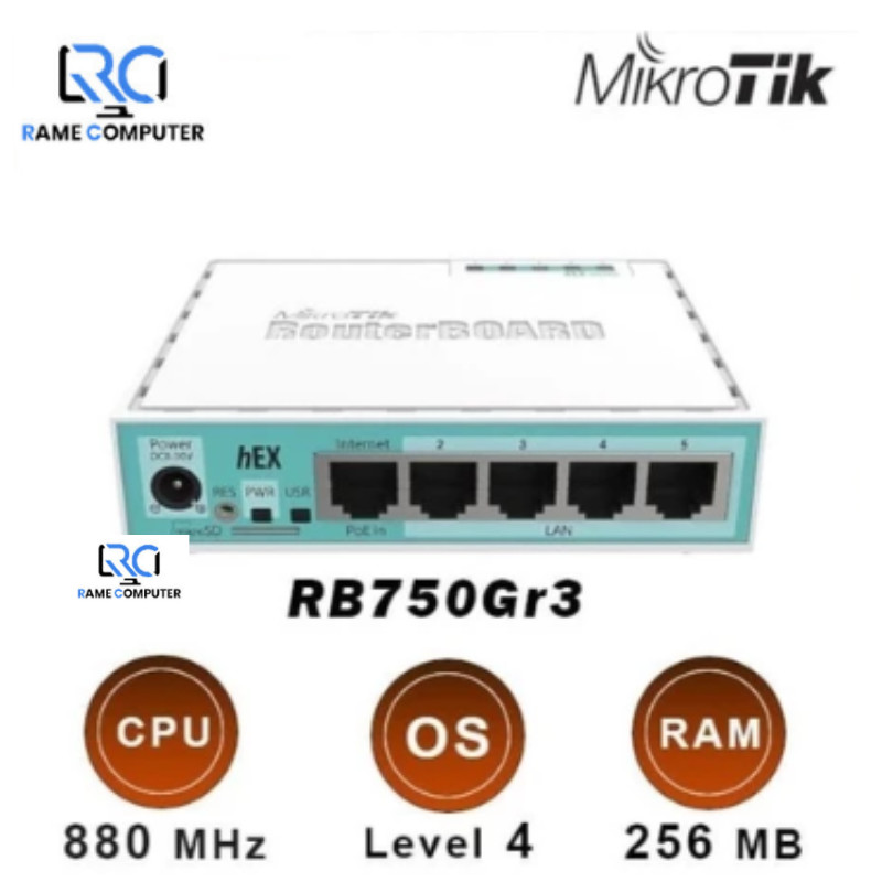 Jual Mikrotik Routerboard RB750GR3 (HEX) support modem / MT7621A 2 Core ...