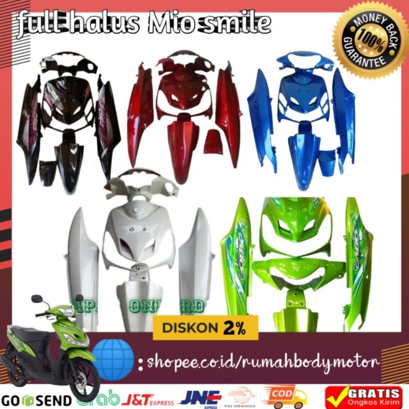 Jual BODY YAMAHA MIO SMILE COVER BODY HALUS FULL SET BIRU, MERAH, HIJAU ...