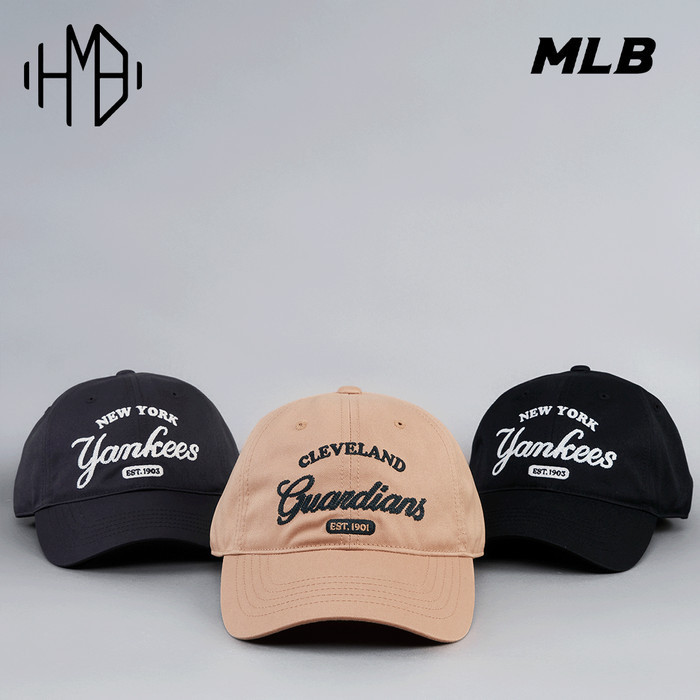Jual MLB Korea Cursive Logo Cap 100% Authentic | Shopee Indonesia