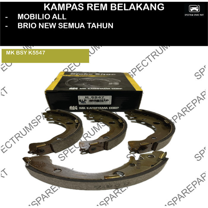 Jual KAMPAS REM BELAKANG BRAKE SHOE MOBILIO ALL - BRIO NEW MK BSY K5547 | Shopee Indonesia