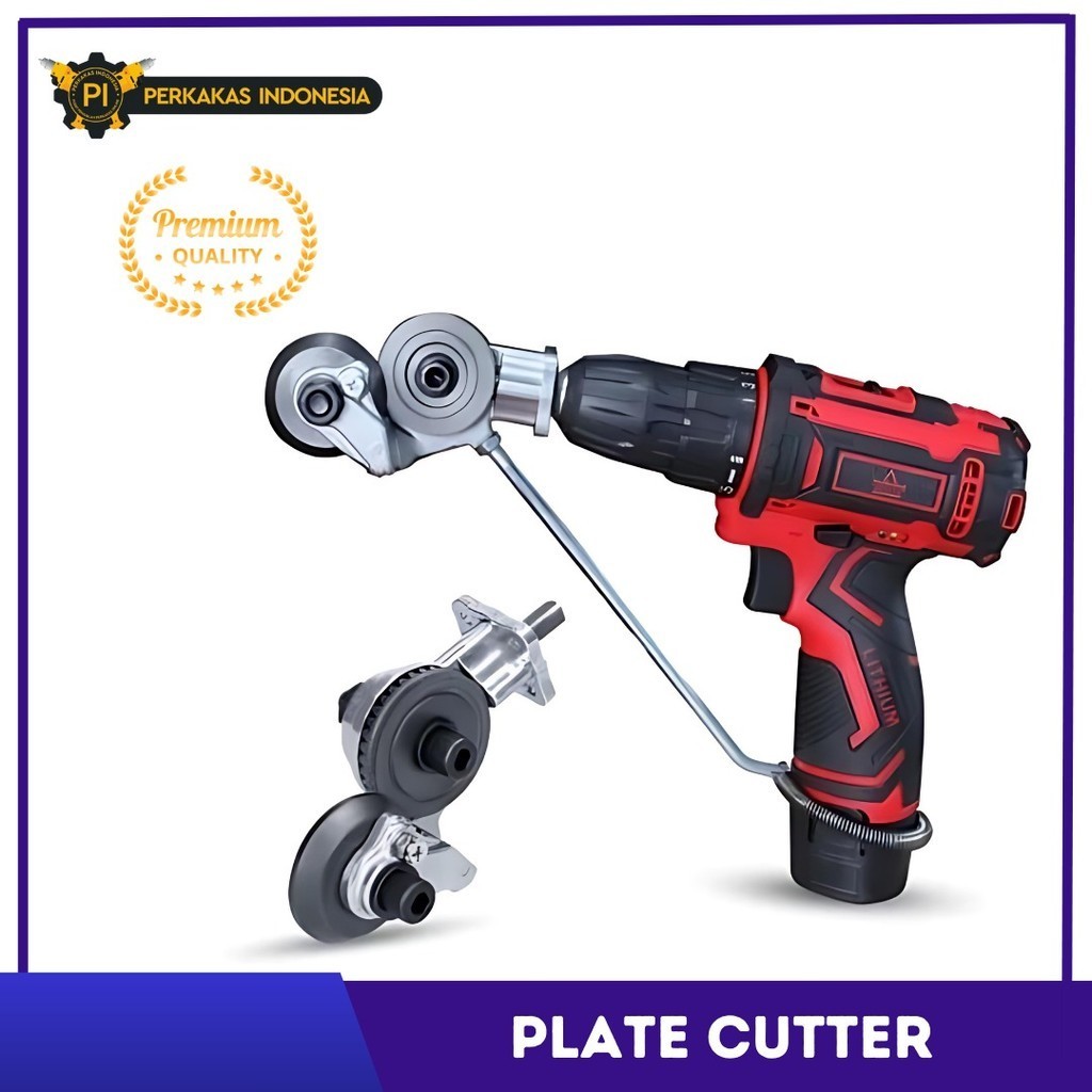 Jual Adapter Drill Plate Cutter Ubah Bor ke Potong Gunting Plat Besi Baja Metal Pemotong Seng ...