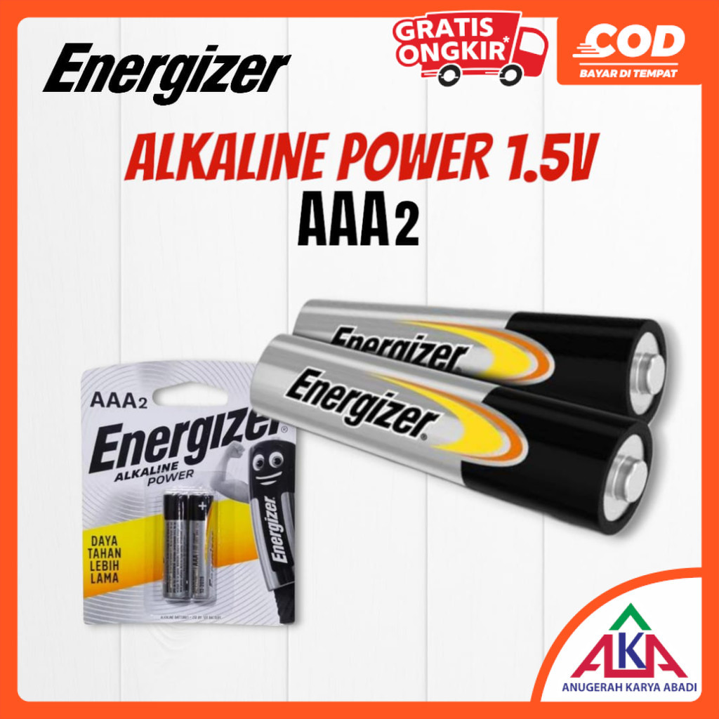 Jual 2 PCS Baterai ENERGIZER ALKALINE POWER Pack 2 AA (A2) AAA (A3) 1.5V Original | Shopee Indonesia