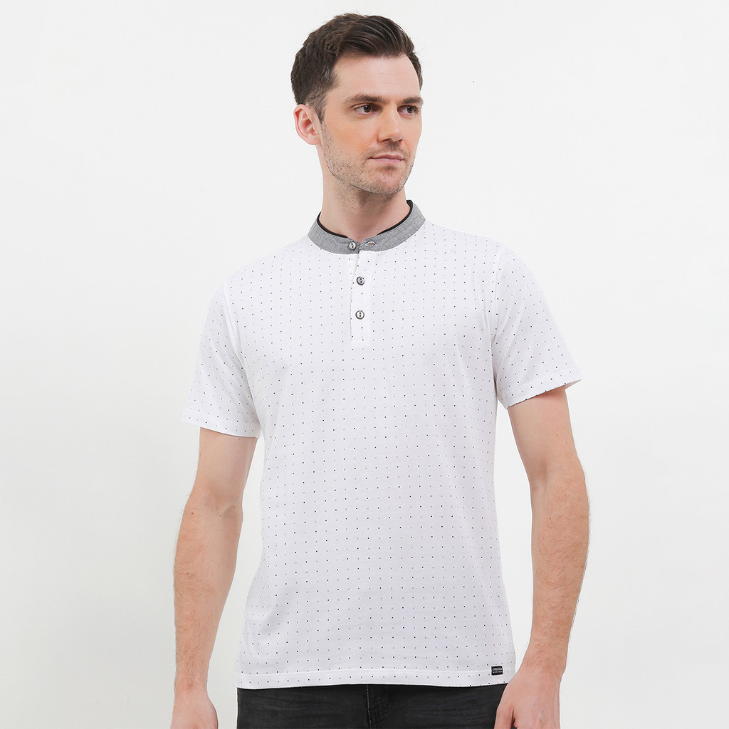 Jual Kaos Henley Pria Premium Slim Fit – Kancing Depan White B033P ...