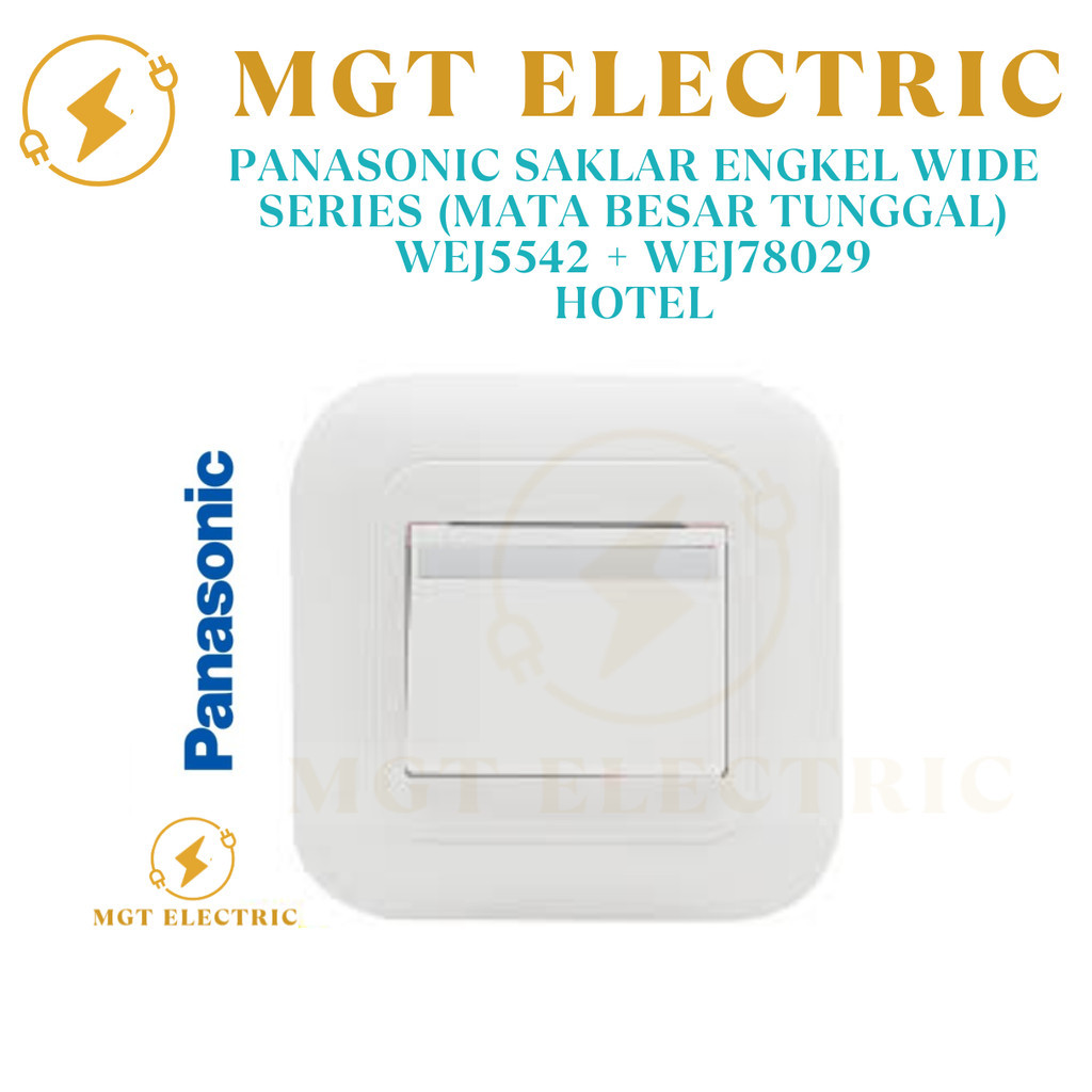 Jual Panasonic Saklar Single Hotel BESAR WEJ5542 + WEJ78029W Wide ...