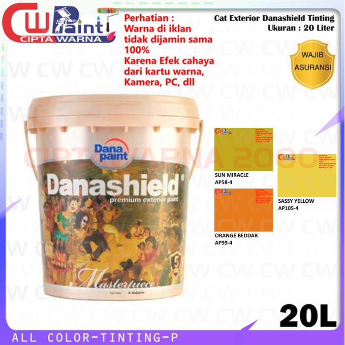 Jual Cat Tembok Exterior Tinting Danashield Yellow Kuning Orange 20 ...