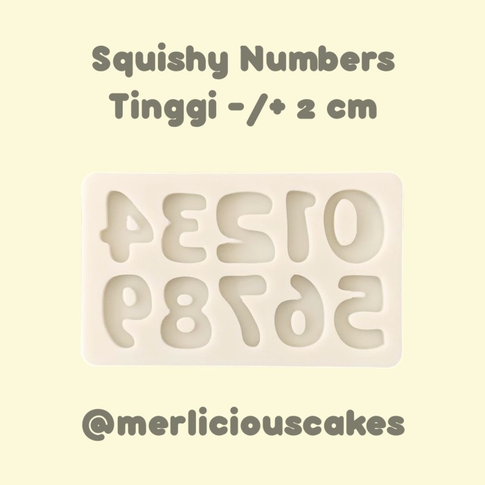 Jual Squishy Numbers Silicone Silikon Mould Mold Fondant Cake Kue ...