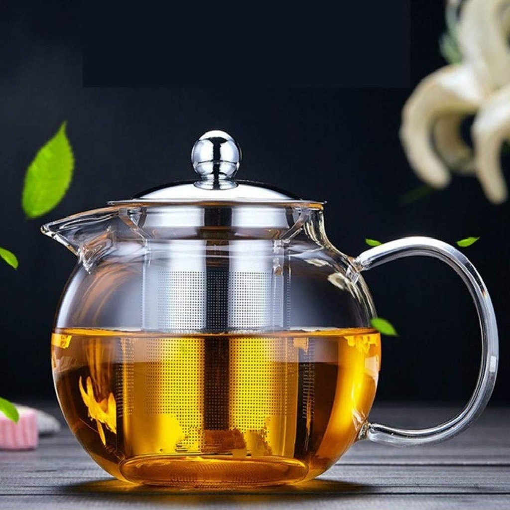 Jual BORREY Teko Teh Kaca Tahan Panas Api with Saringan Glass Teapot ...