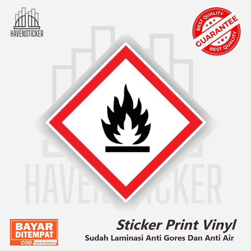 Jual STIKER SIMBOL VINYL PRINT LABEL K3 LIMBAH B3 HAZMAT GHS MUDAH ...
