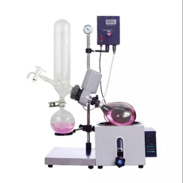 Jual Rotary evaporator manual lift vacuum rotovap 2L lab distilation alcohol destiller etc ...