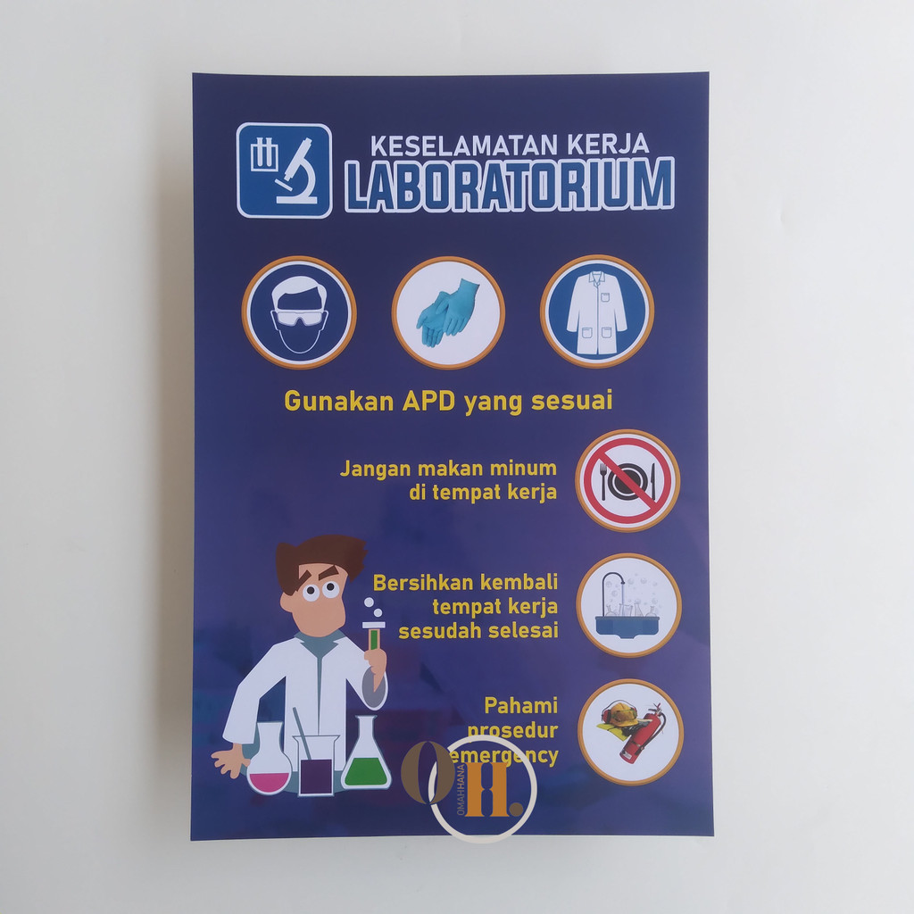 Jual Poster Keselamatan Kerja Laboratorium - Poster keselamatan kerja ...