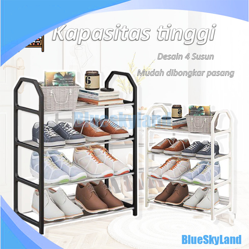 Jual Rak Sepatu Portable 4 Tingkat / Tempat Sepatu Rak Sandal Serbaguna ...