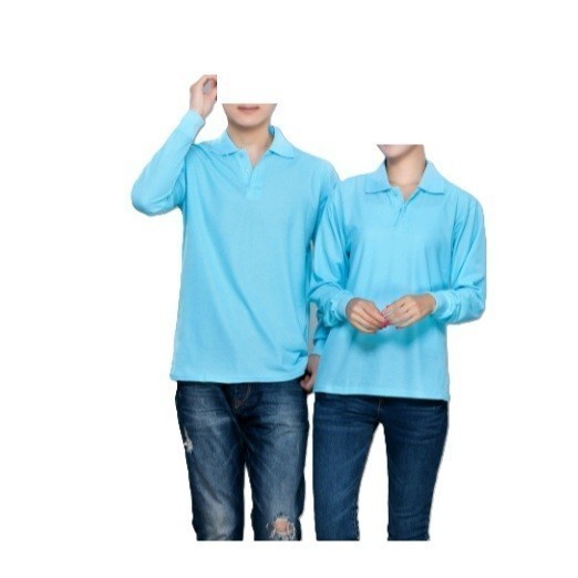 Jual KAOS POLO SHIRT LENGAN PANJANG KERAH POLOS BAJU PRIA WANITA WANGKY ...