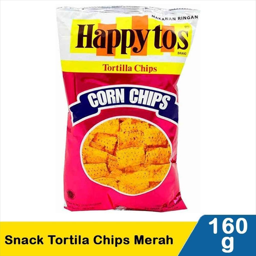 Jual Happytos Snack Tortila Chips HAPPY TOS merah 160 gr [MERAH ...
