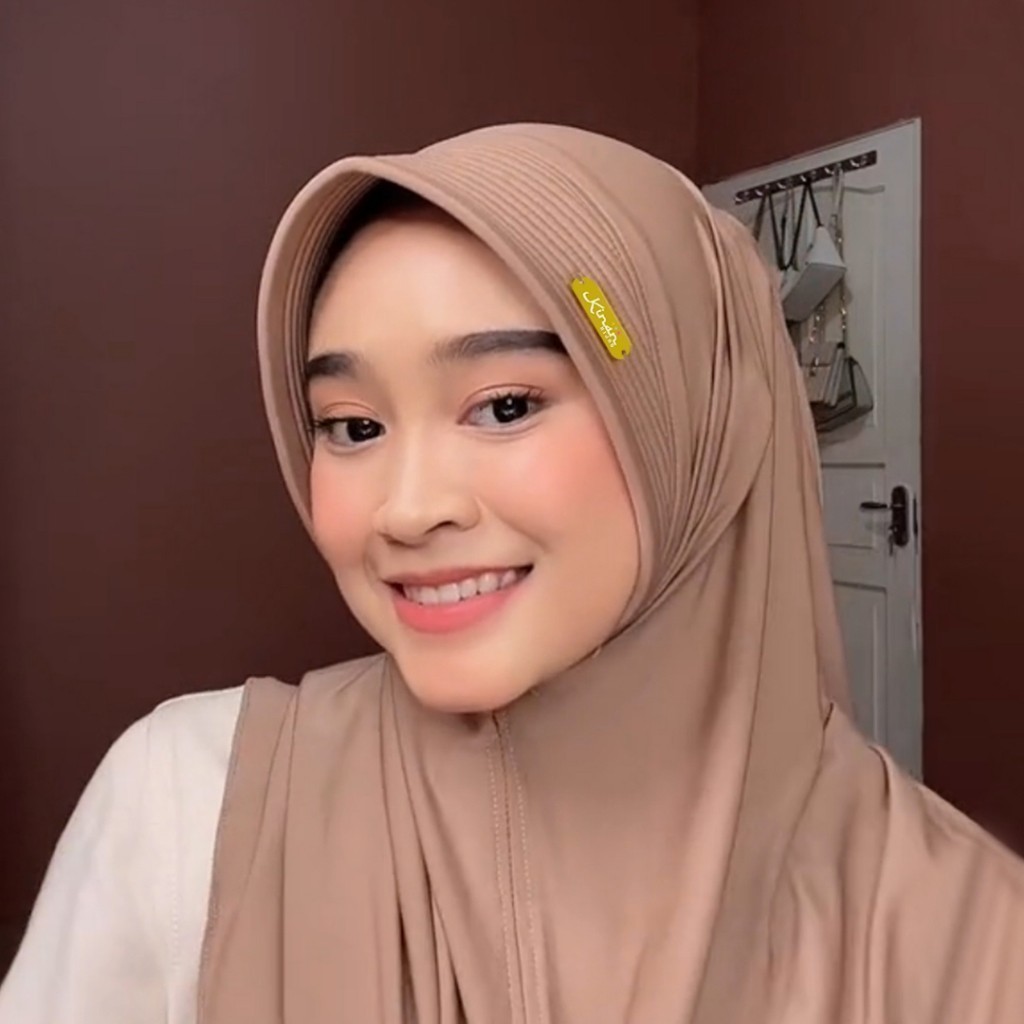 Jual Hijab Instan Bergo Hamidah Premium Size M Label Besi By Kinan Hijab | Shopee Indonesia