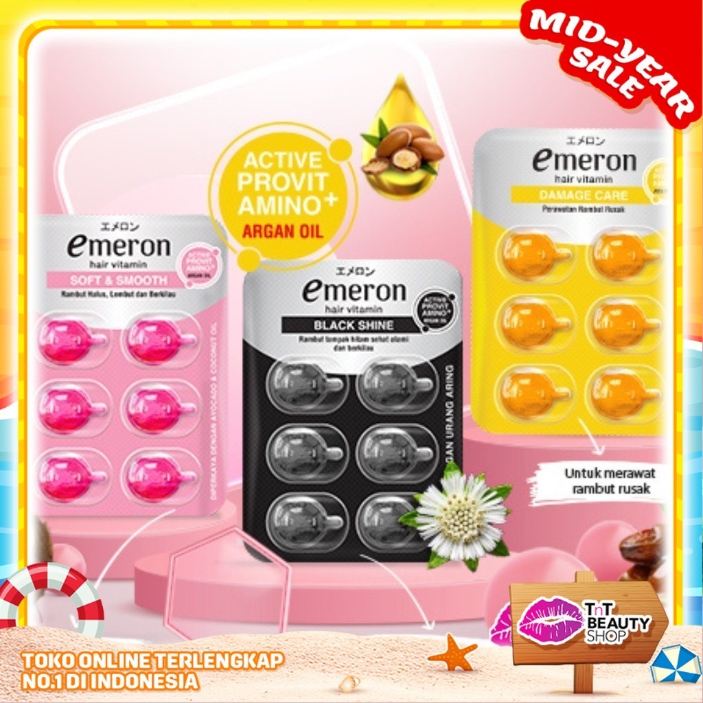 Jual Emeron Hair Vitamin - Emeron Vitamin Rambut Isi 6pcs - Pack | TnT ...