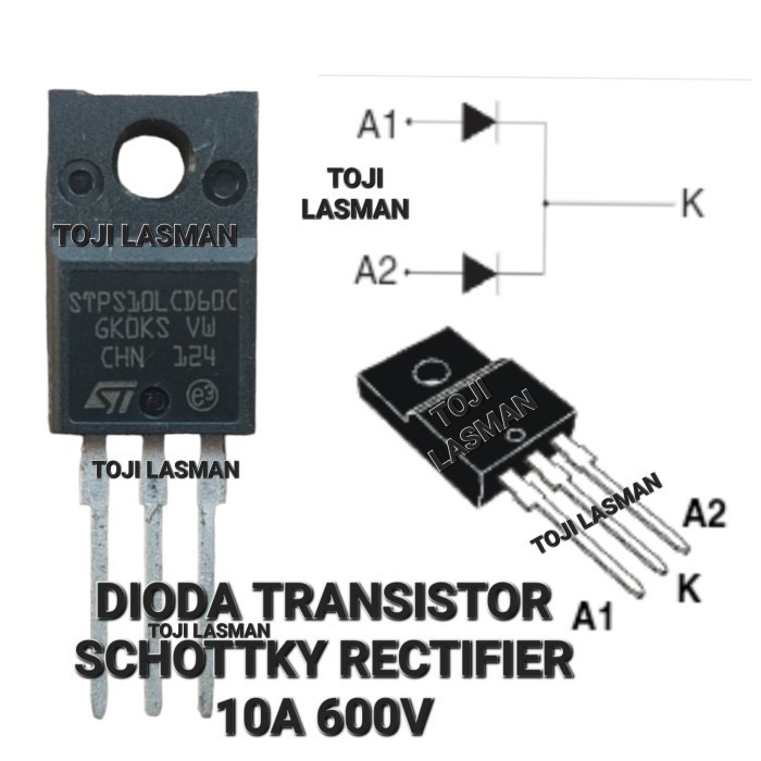 Jual STPS10LCD10C TRANSISTOR DIODA RECTIFIER SCHOTTKY PSU POWER 3P 3PIN ...