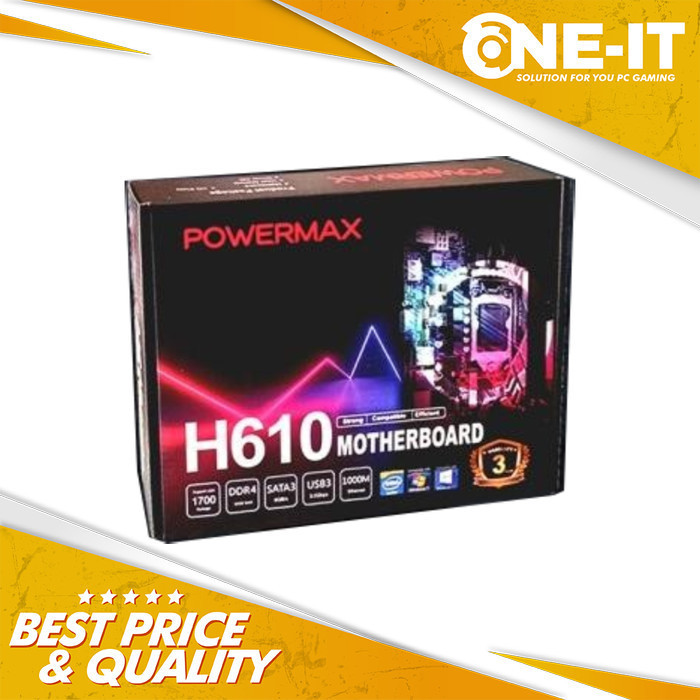 Jual Motherboard POWERMAX H610 DDR4 INTEL LGA 1700 NVME | Shopee Indonesia