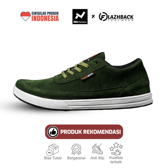 Jual Nusa - F6095 GREEN Sepatu Sneakers Pria Cowok Casual Gaya Fashion ...