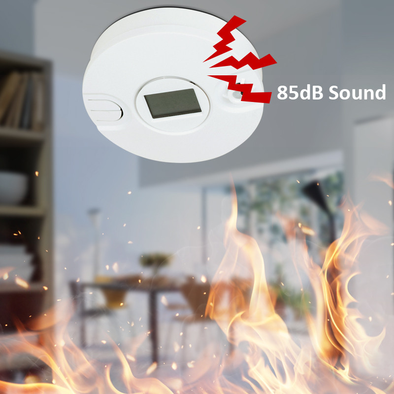 Jual 433MHz Wireless Smoke Thermal Sensor Fire Heat Detector with Voice ...