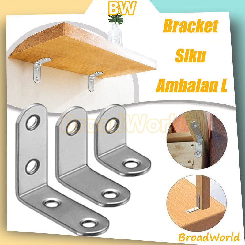 Jual Siku Sudut L /Bracket Siku Penyangga Rak/Siku Penyangga Rak Sudut ...