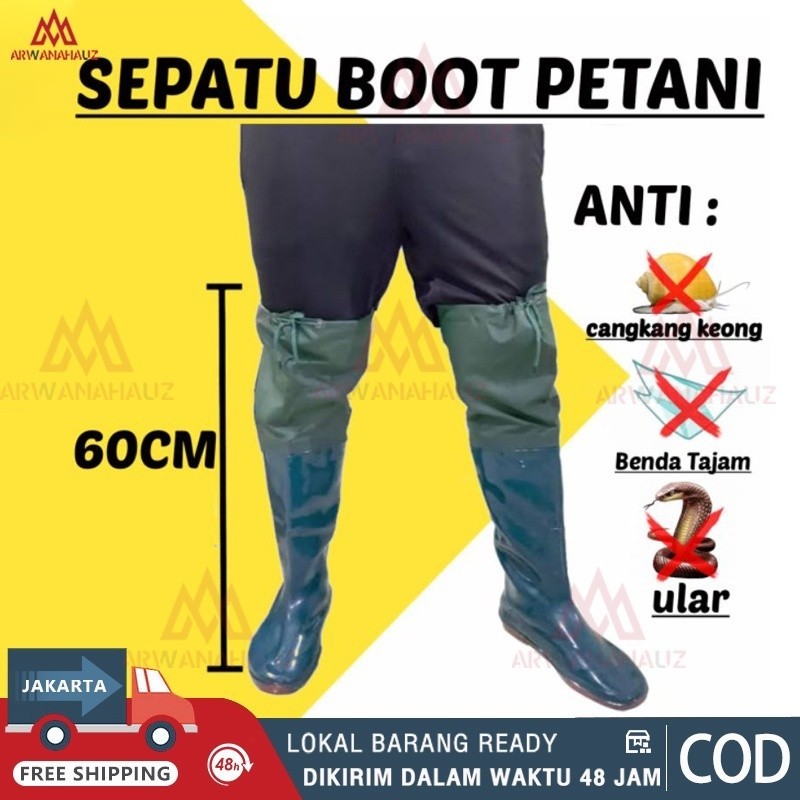 Jual 40/41 SEPATU BOOT KARET PETANI SAWAH SEPATU BOOT PANJANG SEPATU ...