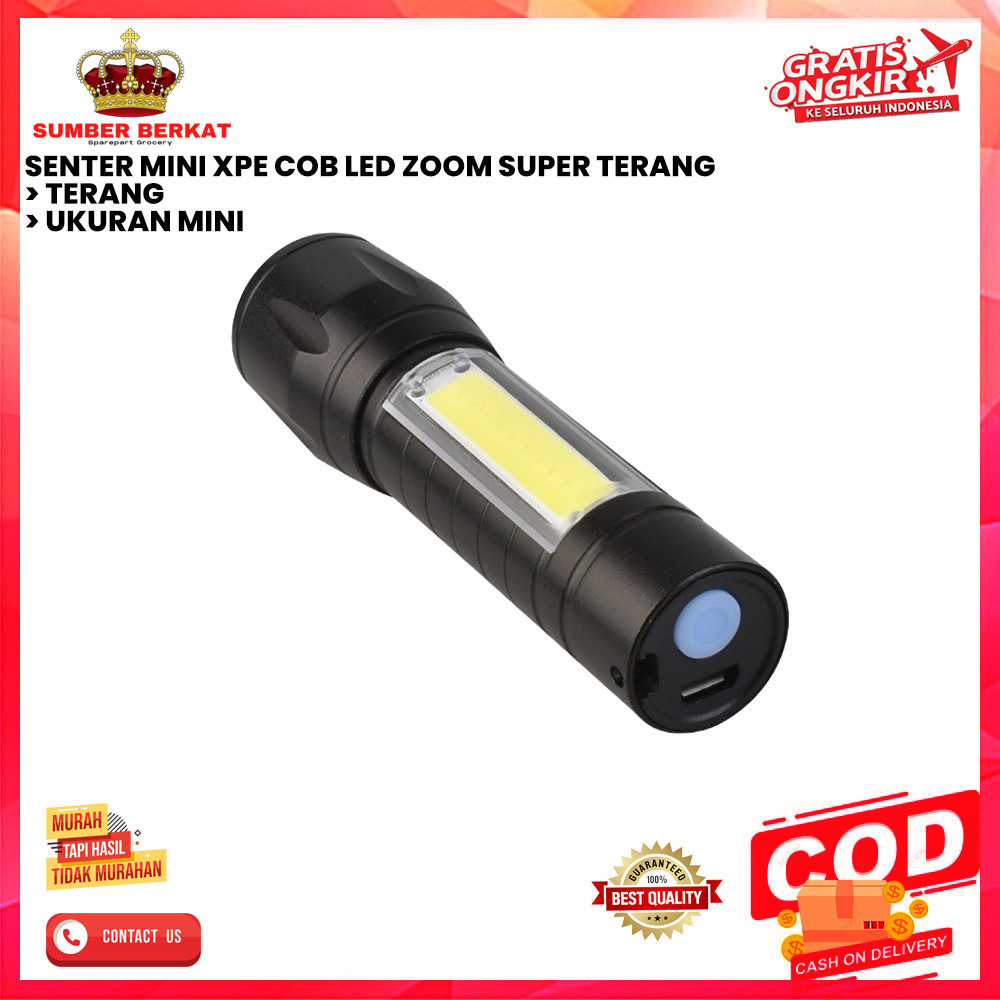 Jual SENTER MINI XPE COB LED ZOOM SUPER TERANG [SB] | Shopee Indonesia