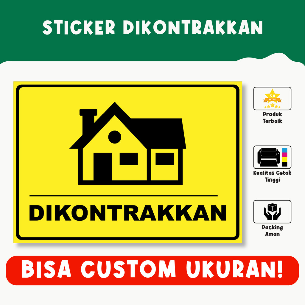 Jual Sticker Dikontrakkan – Informasi Properti Disewakan, Bisa Custom ...