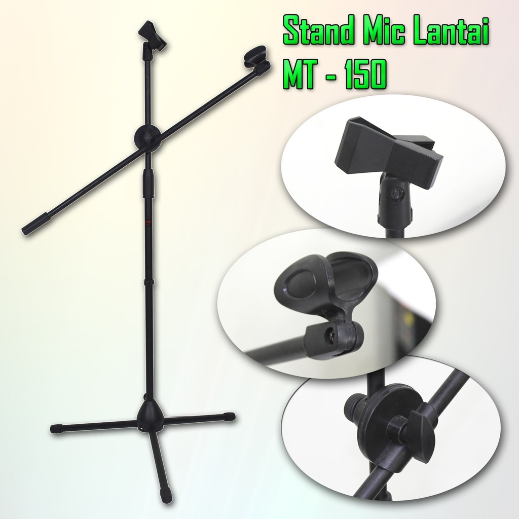 Jual MT150 STAND MIC LANTAI STAND MICROPHONE BERDIRI SETEN MIK PANJANG ...
