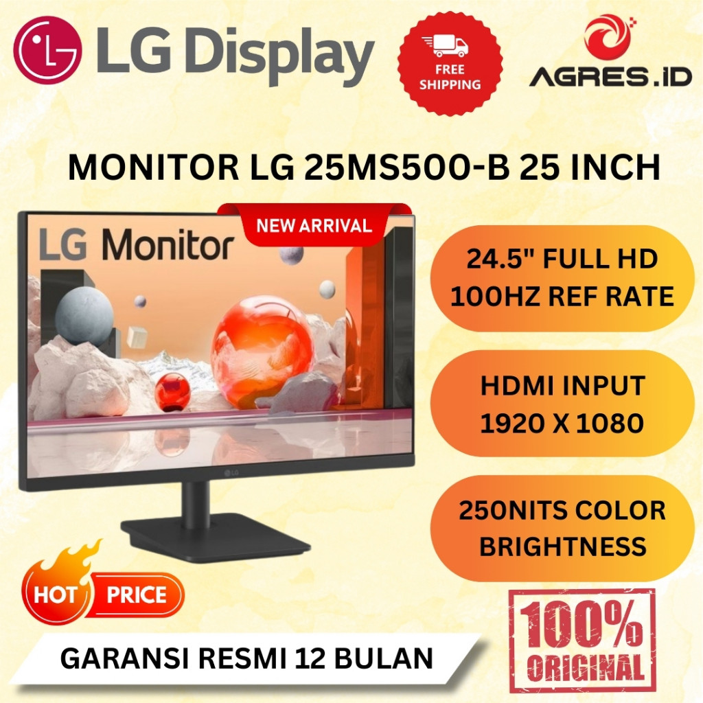 Jual LG 25MS500-B 25'' monitor with AMD FreeSync | 100Hz Refresh Rate ...