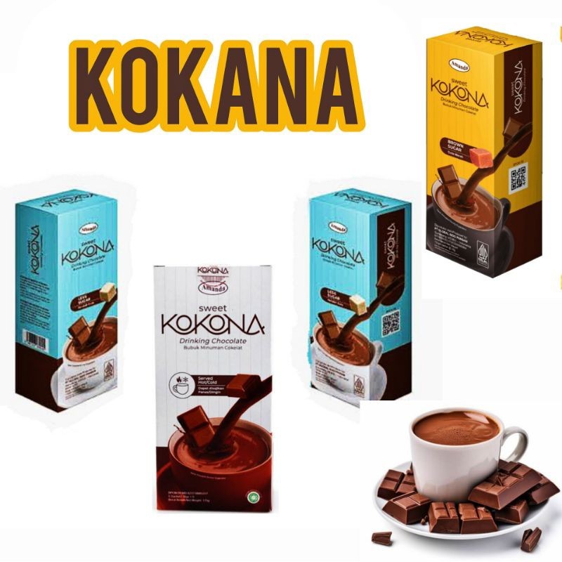 Jual KOKANA drinking chocolate|coklat|brown sugar|less sugar|(4sachet ...