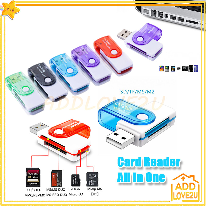 Jual Card Reader All In One/4 Slot Multi Memory Converter to Flashdisk ...