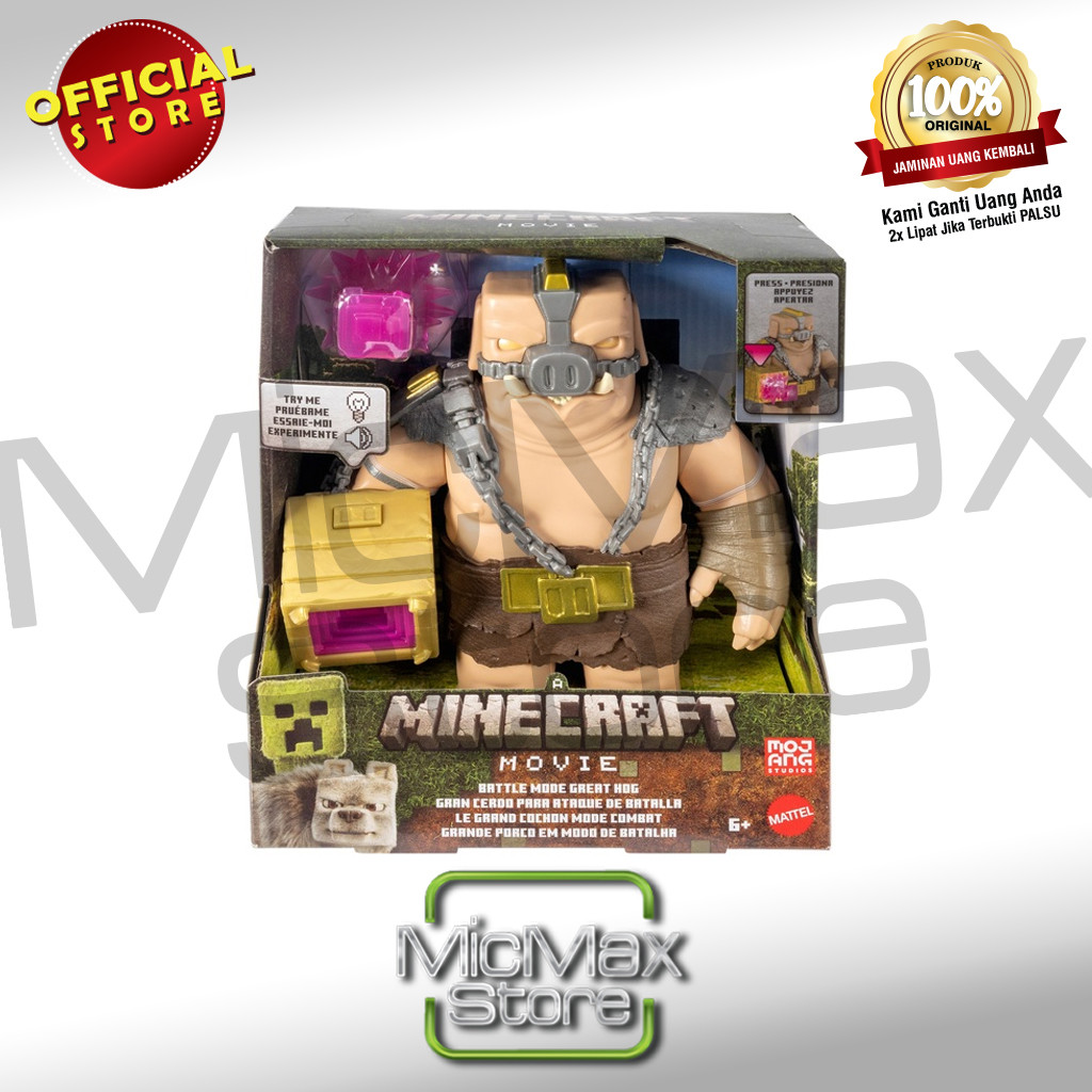 Jual MINECRAFT MOVIE Battle Mode Great Hog Large Action Figure JFG67 ...