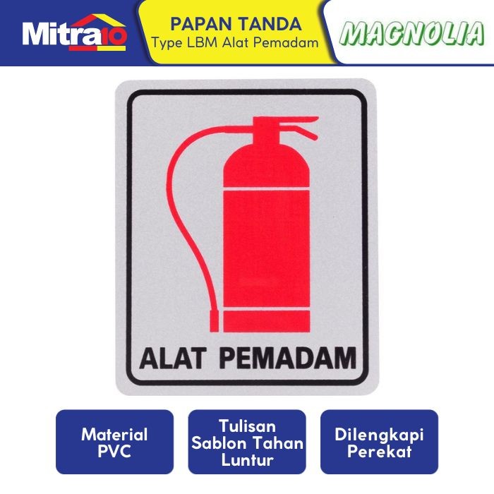 Jual Papan Tanda Alat Pemadam 4.6x19.4cm Silver - Petunjuk APAR ...