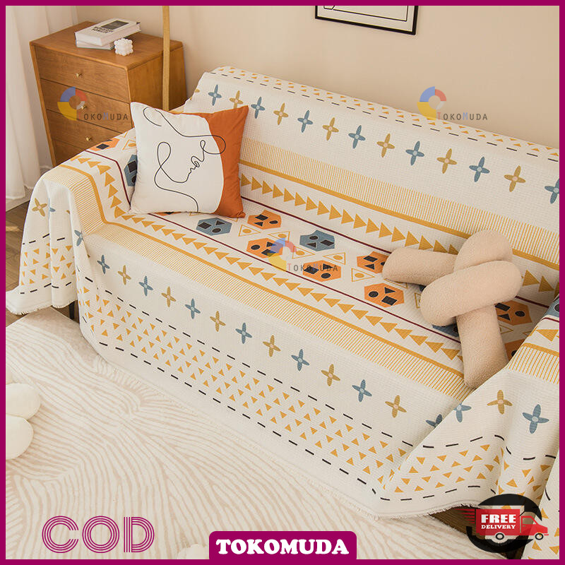 Jual Tokomuda Selimut Sofa Nordic 1 2 3 4 seater Nordic cover Sofa towel Selimut Sofa Penutup ...