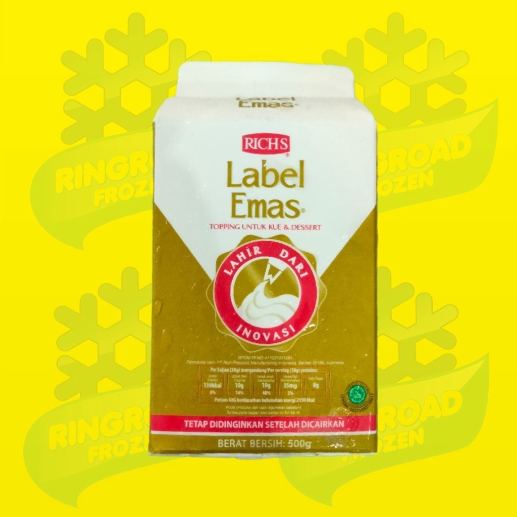 Jual RICH'S GOLD LABEL 500 GR - LABEL EMAS UNTUK TOPPING KUE DAN ROTI ...