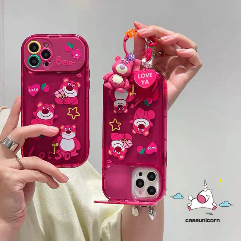 Jual Caseunicorn Kartun Strawberry Bear Lotso Manyo Rose Red Casing Hp ...