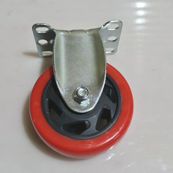 Jual Roda Troli Pu Merah double Bearing Medium Duty 4 inch Mati ...