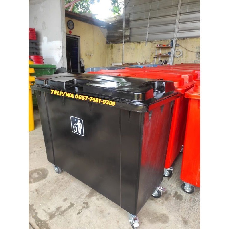 Jual TEMPAT SAMPAH BESAR/TONG SAMPAH BESAR/BAK SAMPAH BESAR VOLUME 660 LITER+RODA | Shopee Indonesia