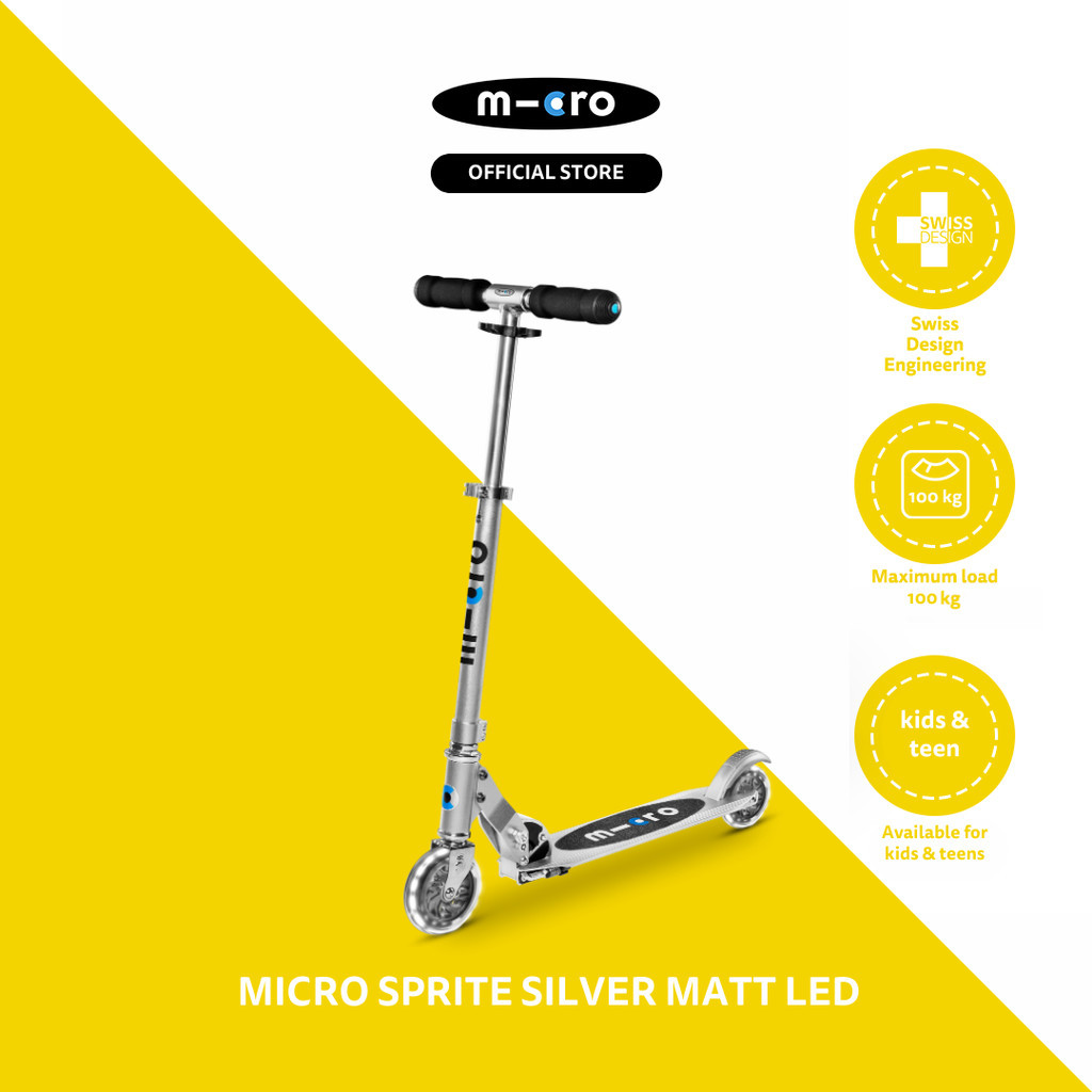 Jual Micro Sprite LED Silver Matt - Skuter Anak & Remaja Roda Dua ...