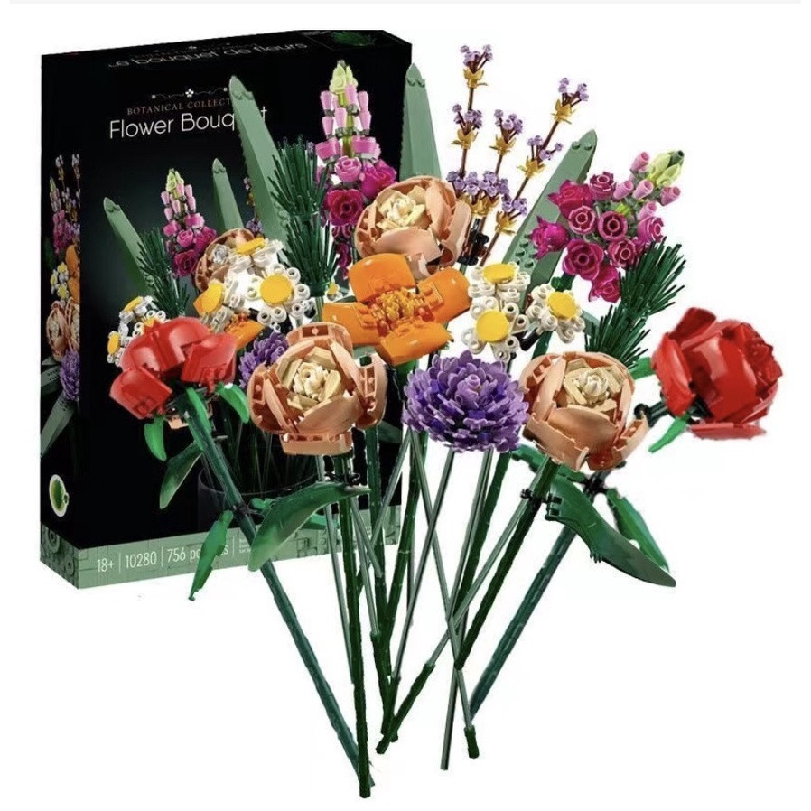 Jual LEGO Orchid Plant Decor Building Kit 608 PCS Mainan Susunan Balok ...