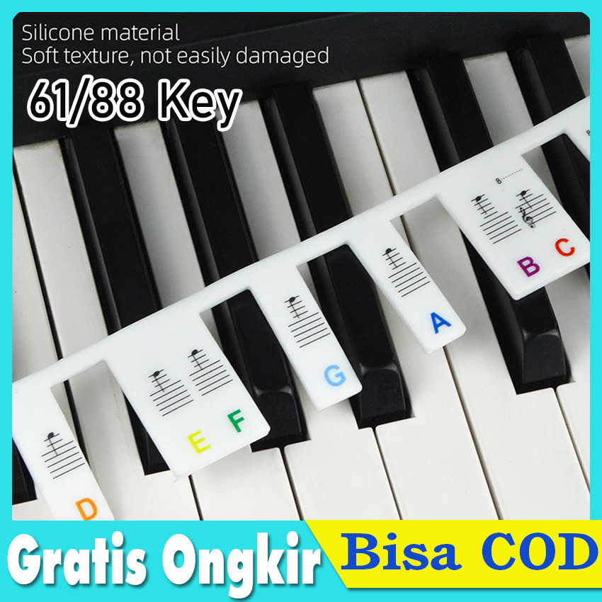 Jual Silicone Stiker Label Sticker Tuts Nada Keyboard Piano Dengan ...